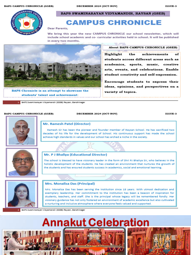 Baps Chronicles Vol -3 (Gseb) Oct-nov Magazine | PDF | Mathematics | Geometry