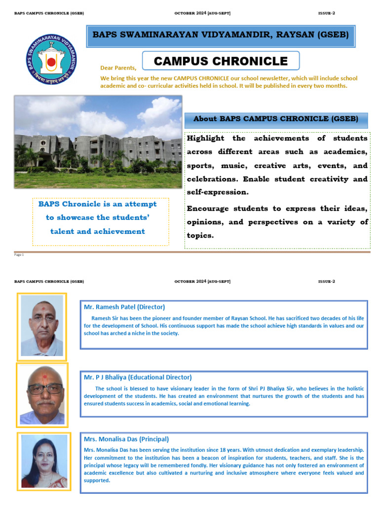 Baps Chronicle (Gseb) Issue 2 (October) | PDF | Bhakti Movement