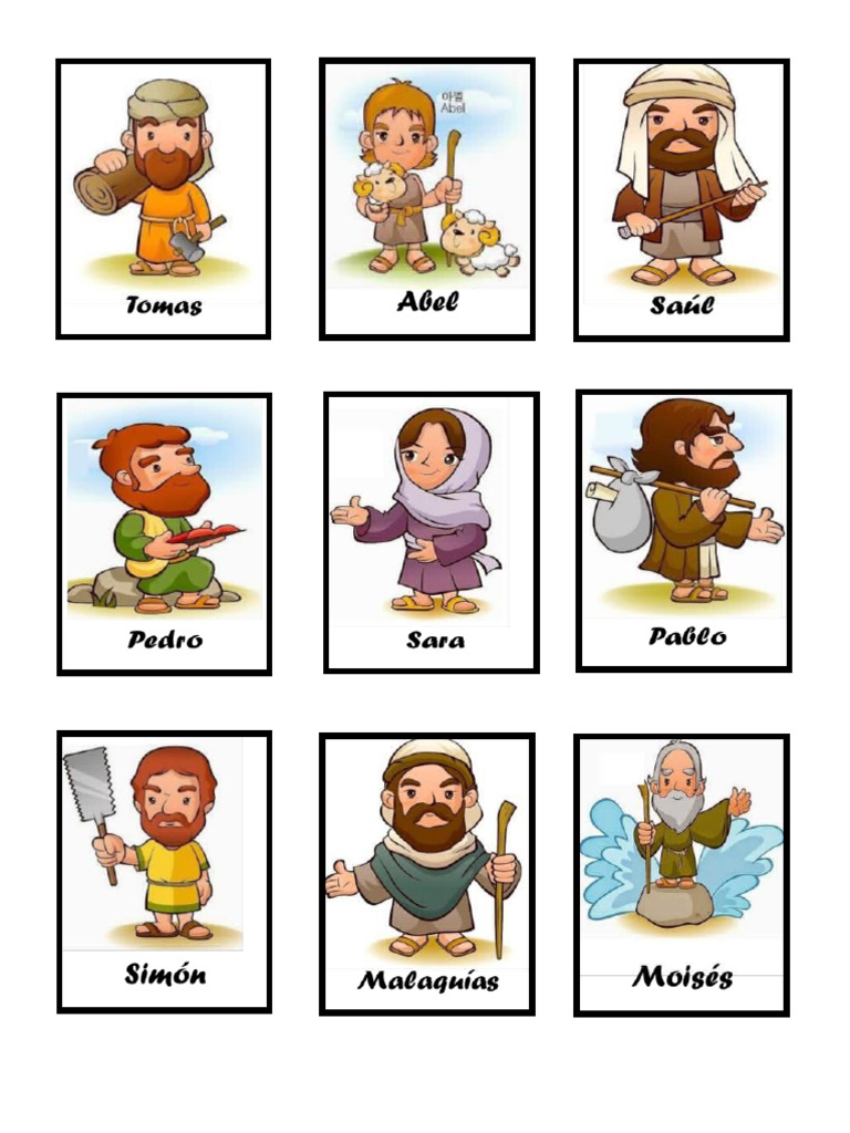 Cartas Personajes Biblicos | PDF