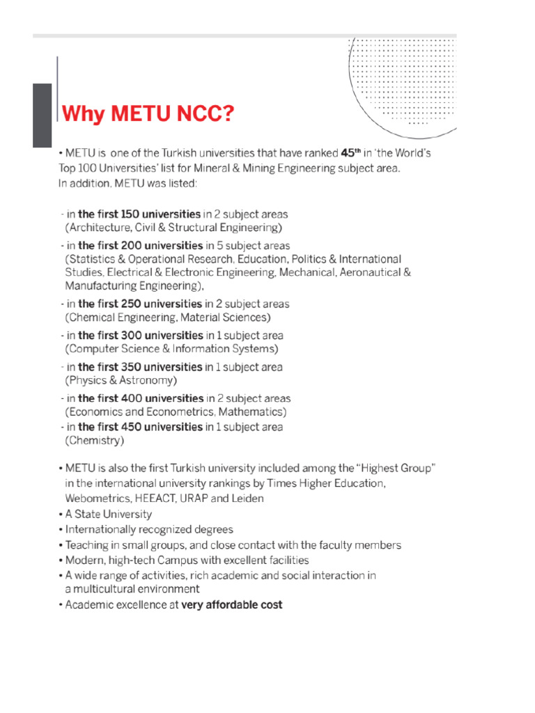 Metu 1 | PDF