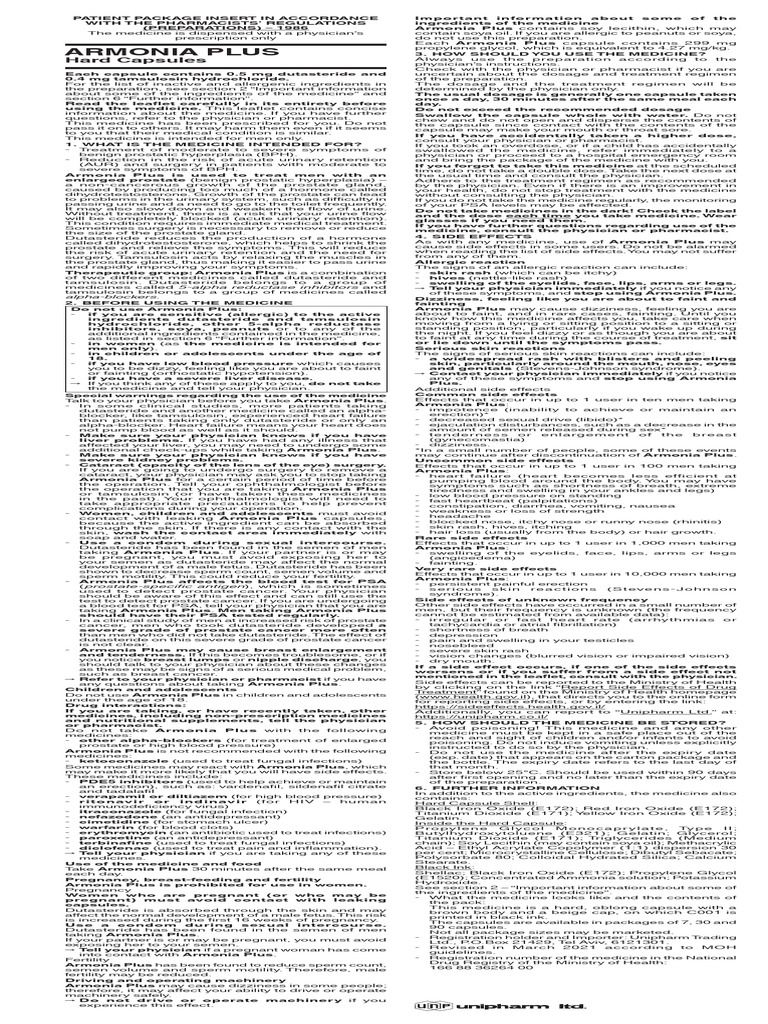 Armonia-Plus-Caps-PL 0321A P4 ENG - Cleaned | PDF | Medical Specialties | Clinical Medicine