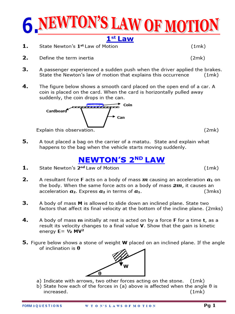 3.1 Newtons Laws of Motion | PDF | Force | Collision