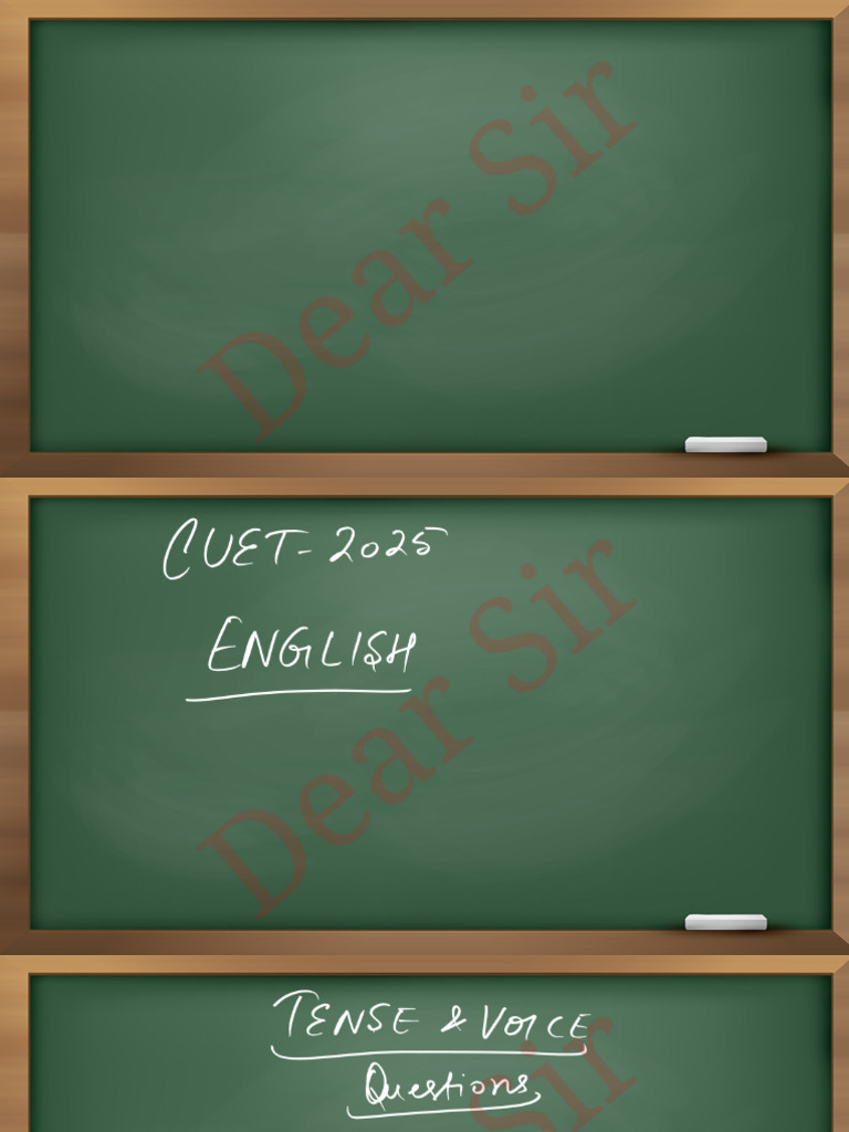 Tense & Voice hand written cuet | PDF