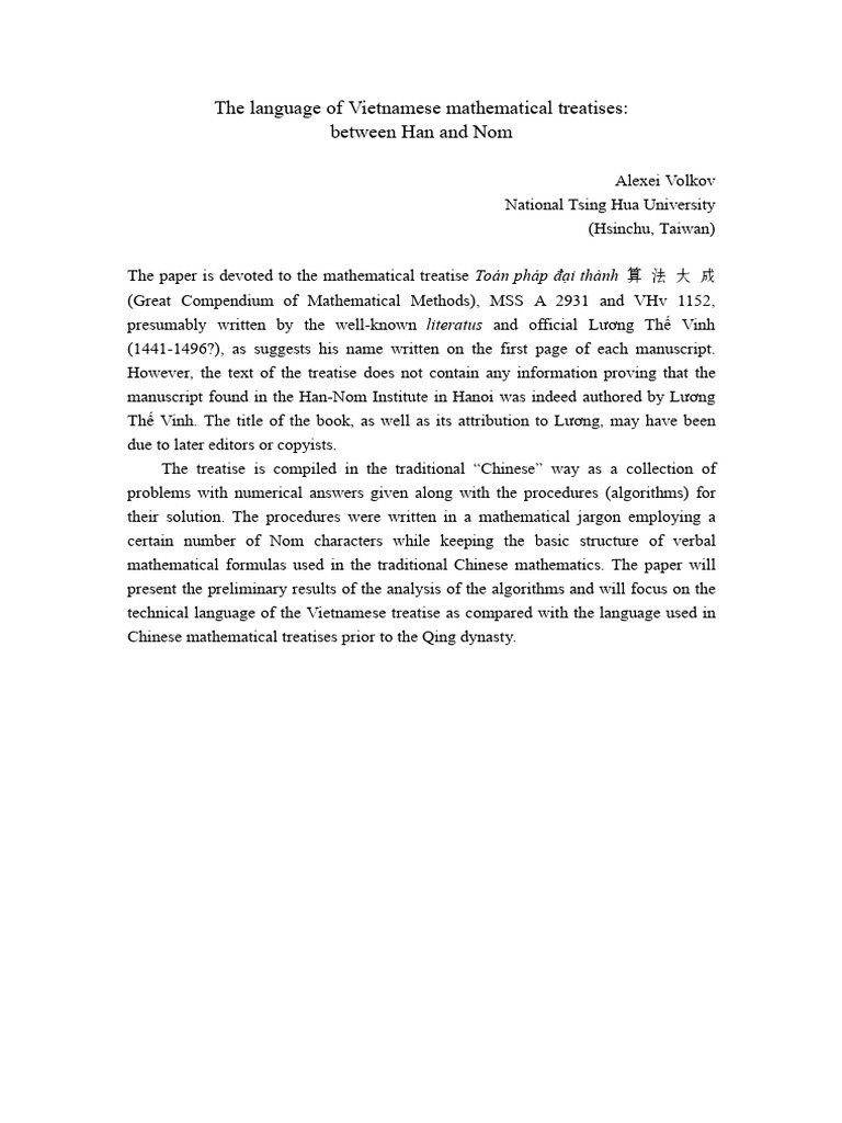 Han and Nom in Vietnamese | PDF