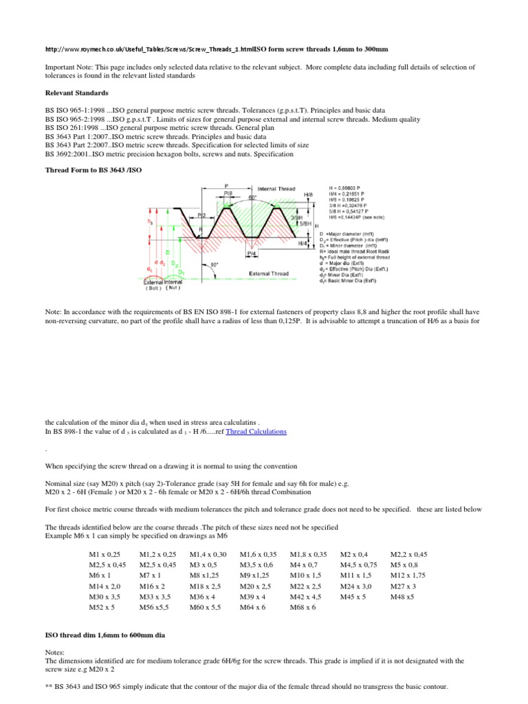 Thrds | PDF | Screw | Mechanical Engineering
