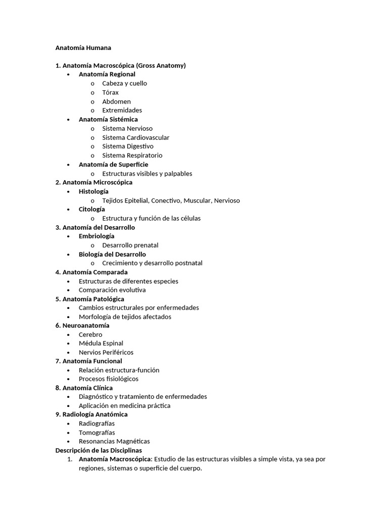 Guía Completa de Anatomía Humana | PDF