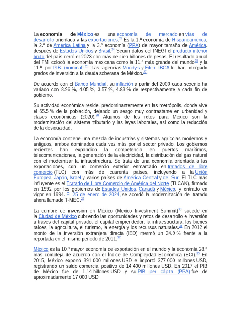 Economía de México: Retos y Oportunidades | PDF | Ciencias económicas ...