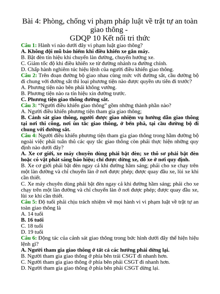 QPAN 10 Đề Cương HK II | PDF