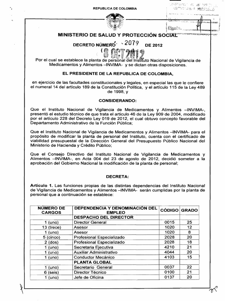 Decreto 2079 | PDF | Gobierno