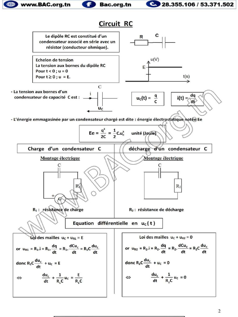 Resume Physique Bac Technique | PDF
