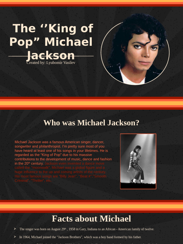 Michael Jackson - Speach Visual Aid | PDF | Michael Jackson