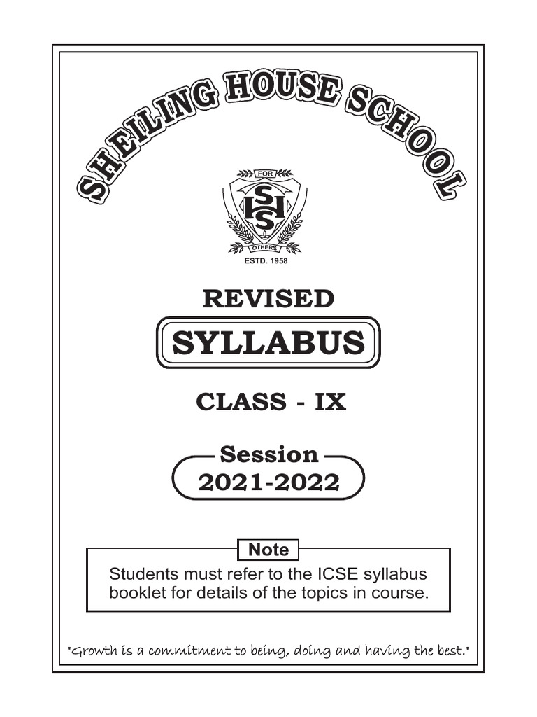Class - 9th - REVISED SYLLABUS | PDF | Earth | Geography