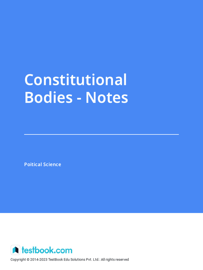 Constitutional vs Statutory Bodies Explained | PDF | Government ...
