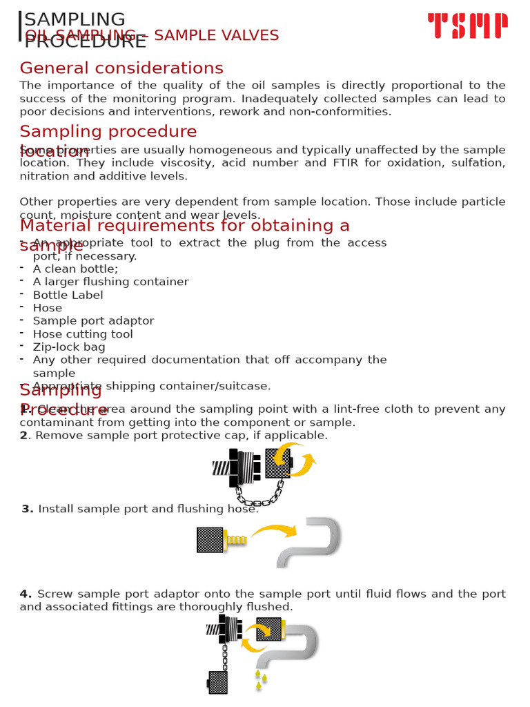 Oil Sampling Procedure for Valves | PDF | Valve | Motor Oil