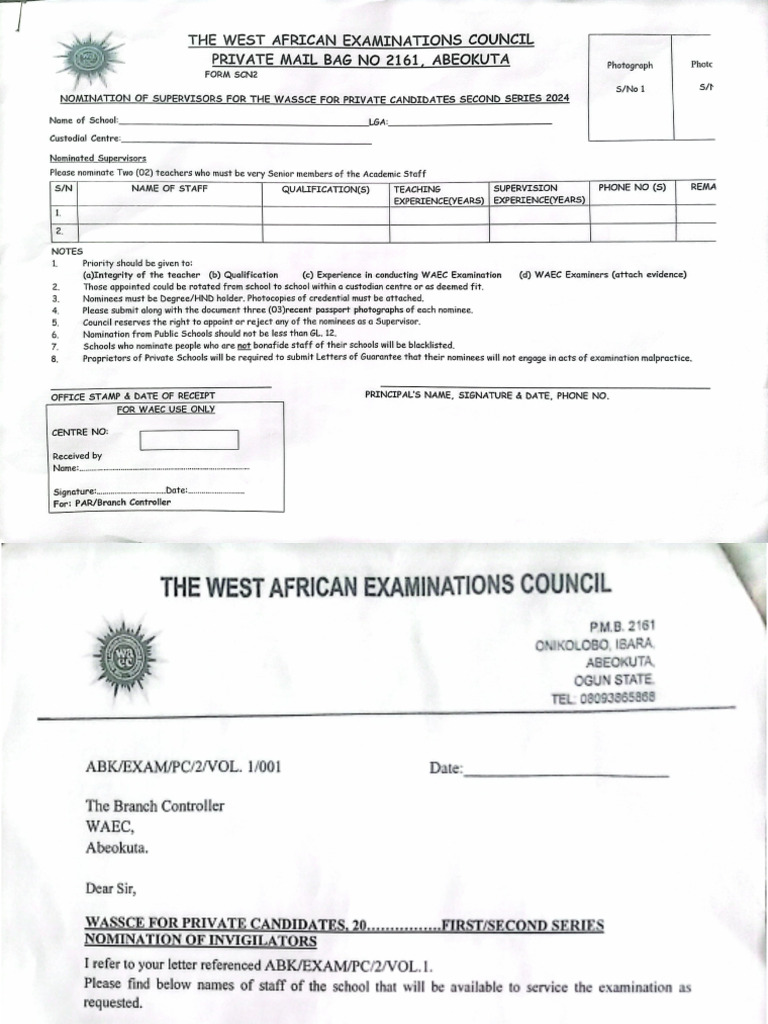 Wassce PC 2, 2024 | PDF