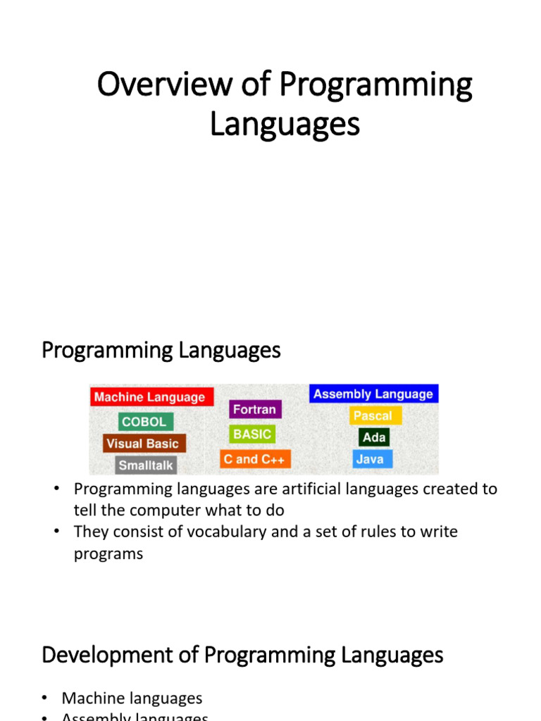 Overview of Programming Languages and Development | PDF | Programming ...