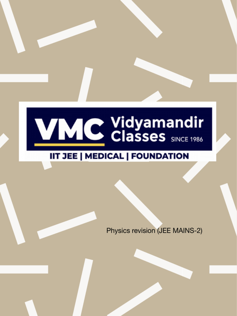 RevisionPhysicsJEEMains2 | PDF | Manufactured Goods | Voltage