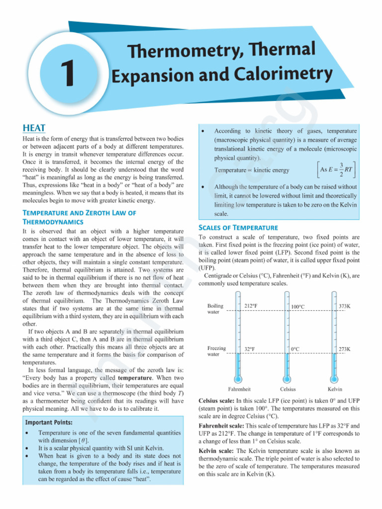 Thermometry, Thermal Expansion and Calorimetry-Pages-2 | PDF