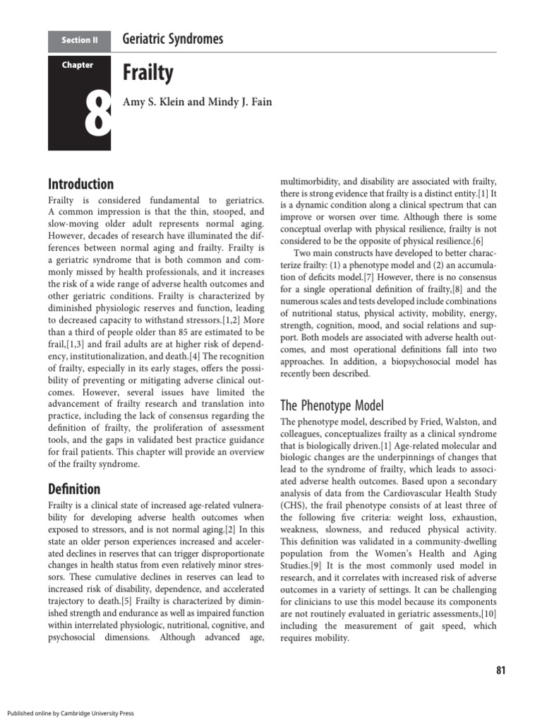 geriatric-syndromes | PDF | Geriatrics | Medical Specialties