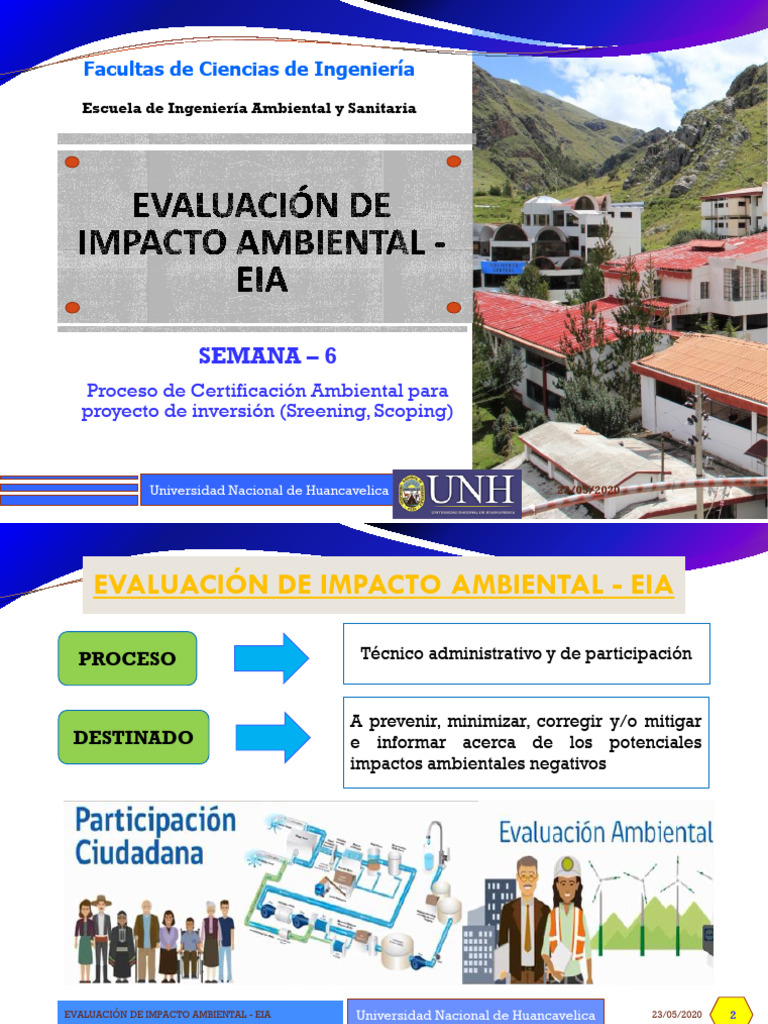 Eia - Semana 6 | PDF | Evaluación de impacto ambiental | Entorno natural