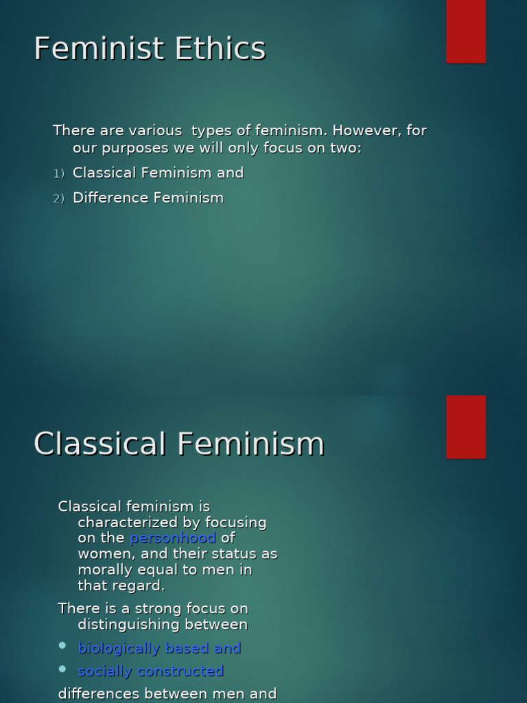 Classical vs. Difference Feminism Explained | PDF | Feminism | Gender ...
