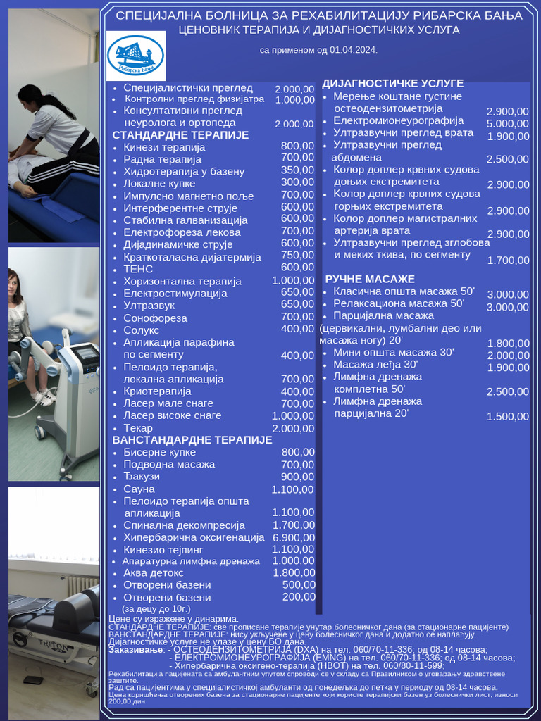 Cenovnik Terapija | PDF