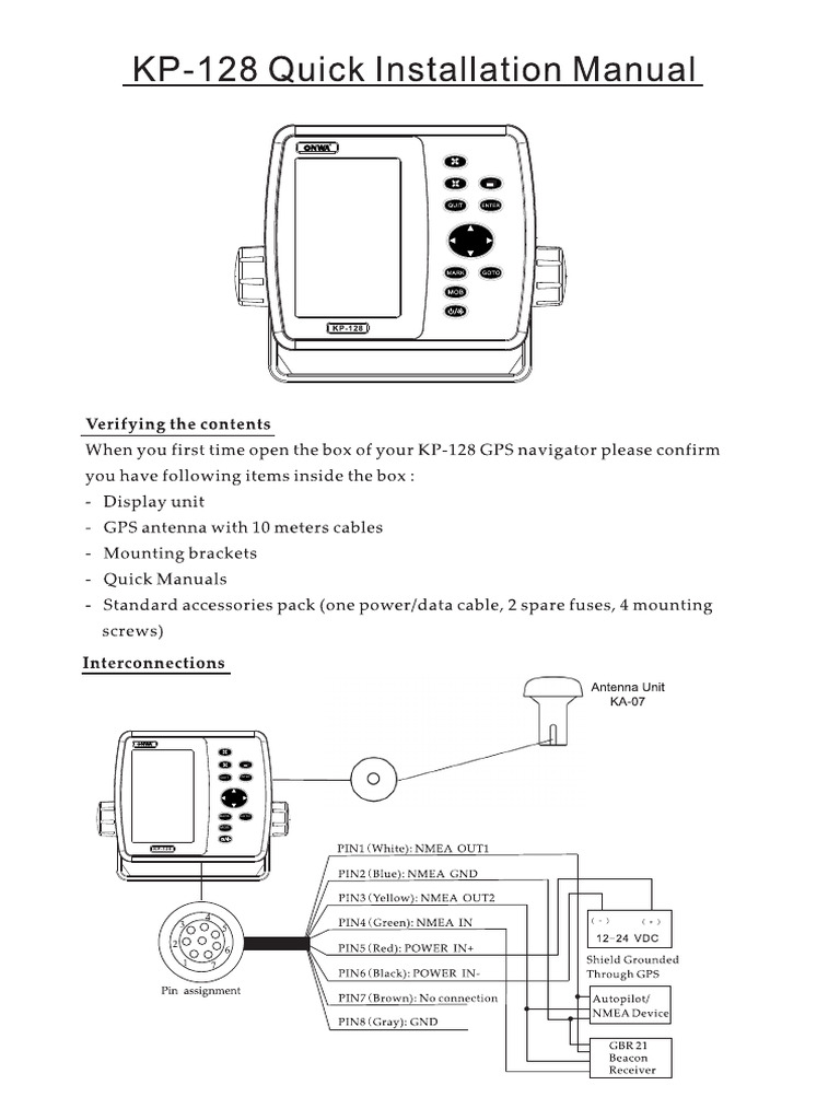 ONWA KP128 QuickInstallMan (EN) | PDF