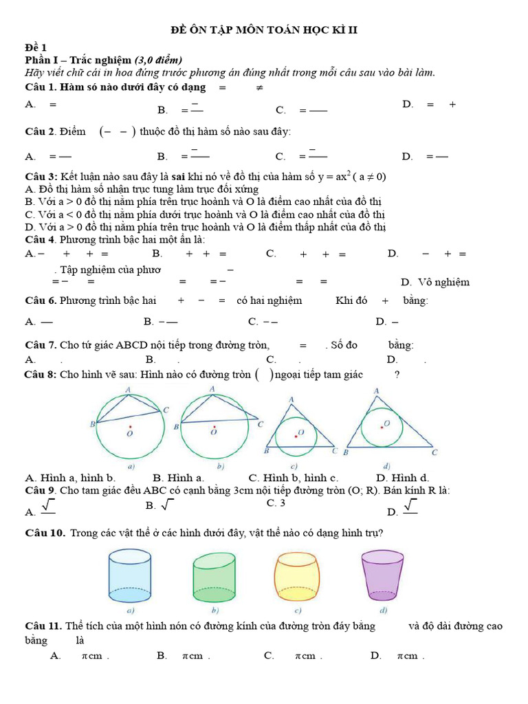 6 đề ÔT HKII | PDF