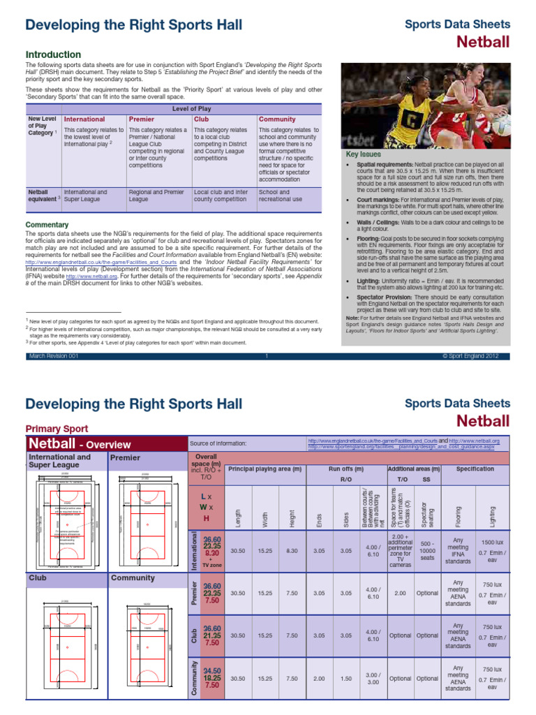 Data Sheet - Netball | PDF