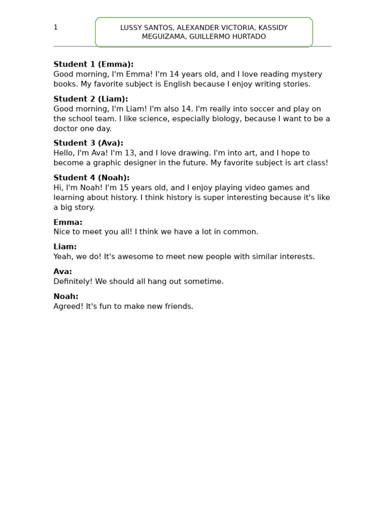 Short Conversations With Introducing Greetings and Farewells 12 A | PDF