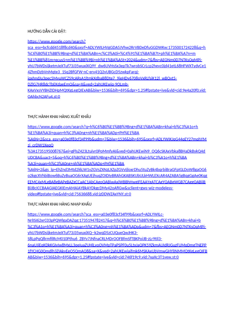 Link HD Cai Dat Va Thuc Hanh | PDF