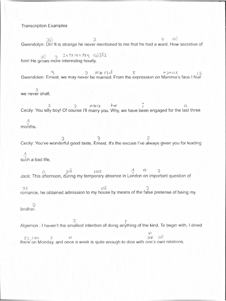 Transcription Example -1 | PDF