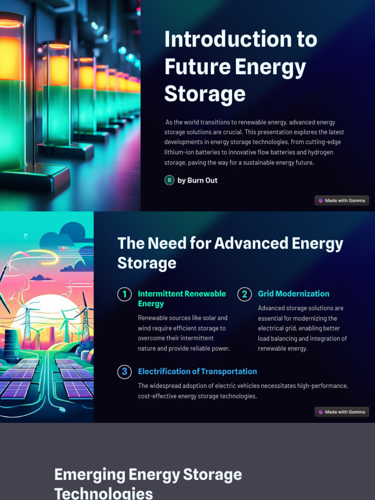 Introduction To Future Energy Storage | PDF | Energy Storage | Lithium ...