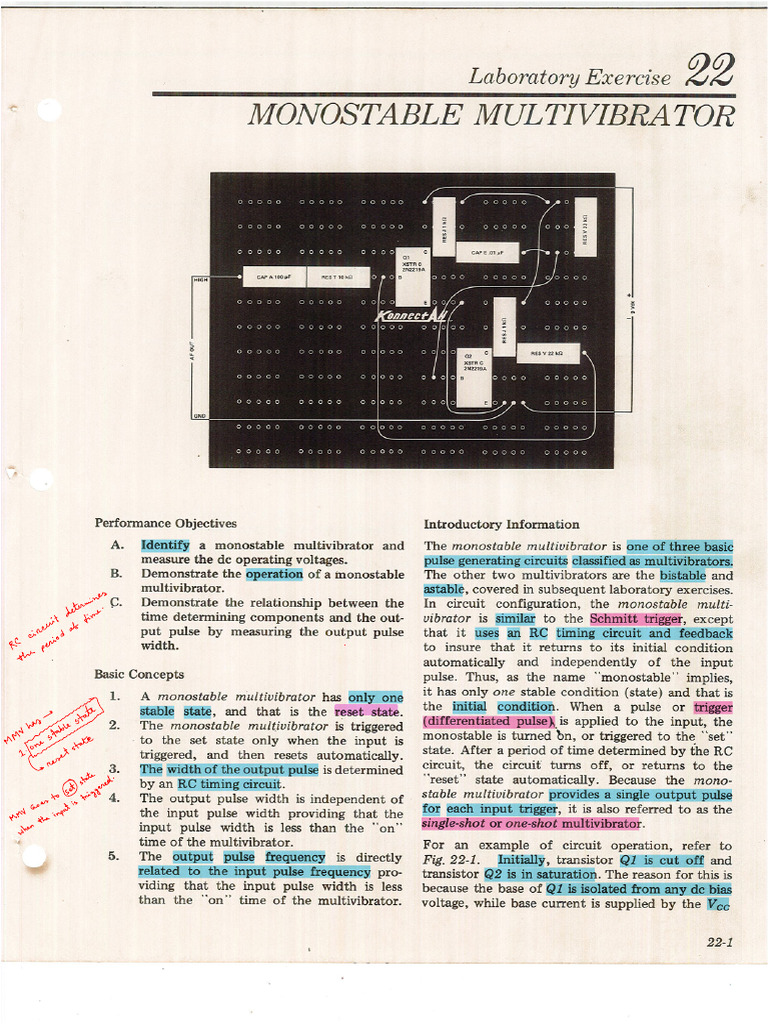 Monostable Multivibrator | PDF | Electronic Engineering | Electronics