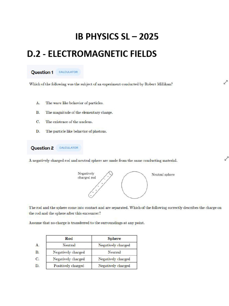 d.2 - Electromagnetic Fields Questions | PDF