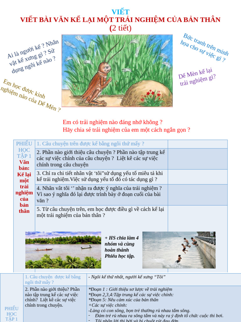 NV6 BÀI 4 VIẾT BÀI VĂN TRẢI NGHIỆM TRONG ĐỜI | PDF