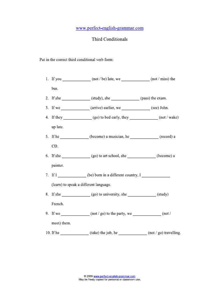 3rd Conditional 1 | PDF