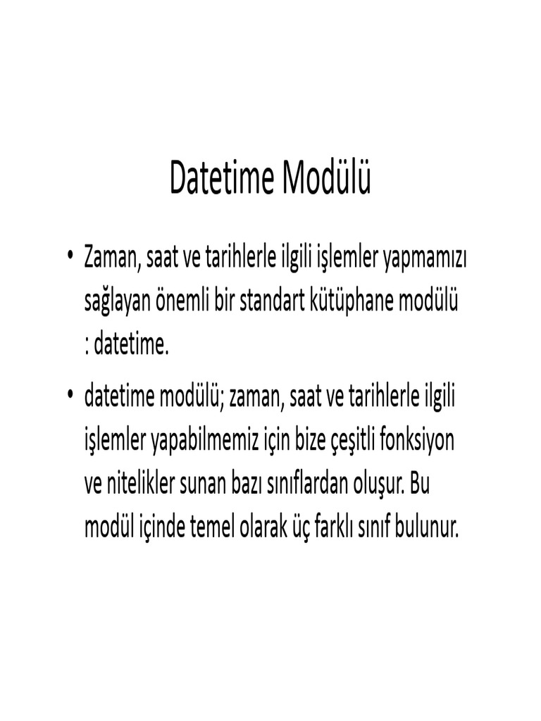 Datetime Modülü | PDF