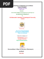 B.Pharm Project Topics Overview | PDF | Medicinal Chemistry | Health Care