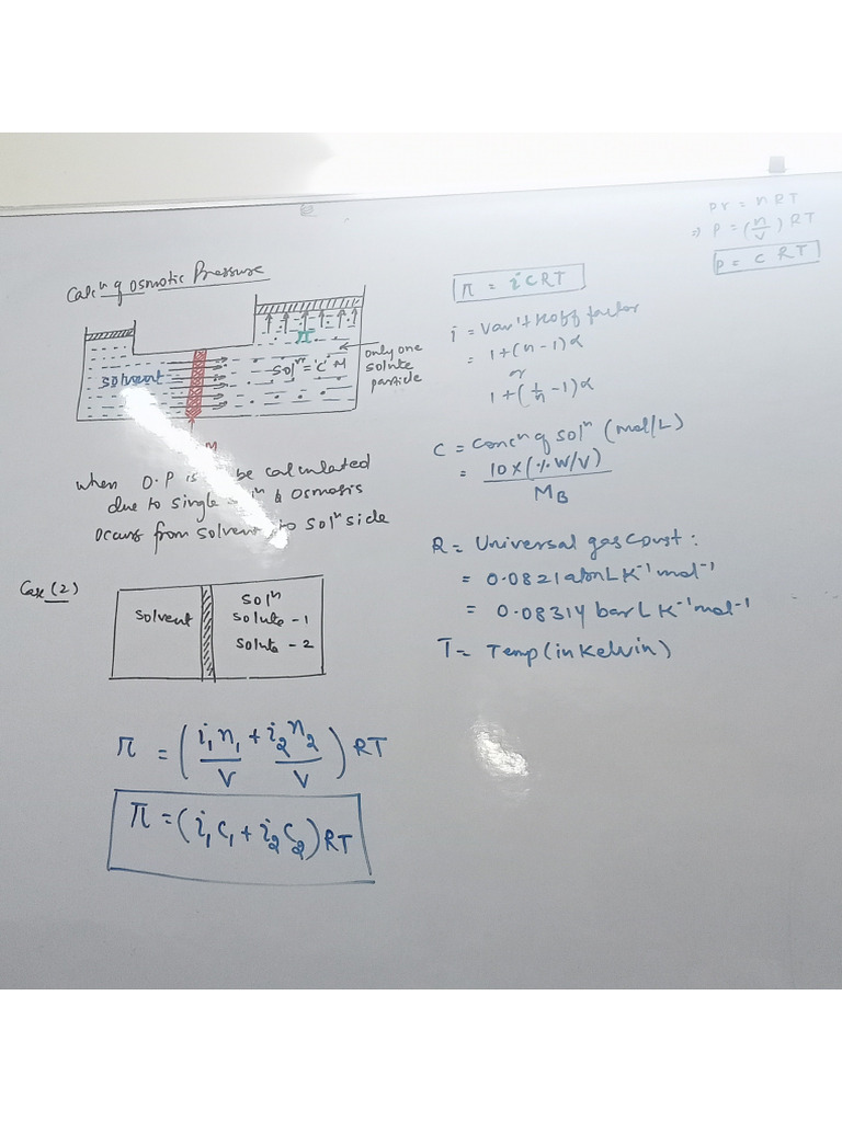 LEC 17 Numericals On Osmotic Pressure (12.04.25) | PDF