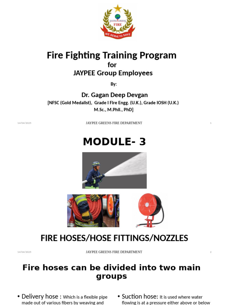 Fire Hose and Nozzle Training Guide | PDF | Nozzle | Gases