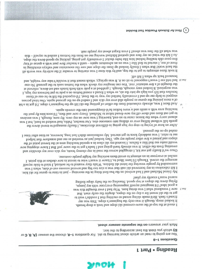 FFS READING PAST PAPER | PDF