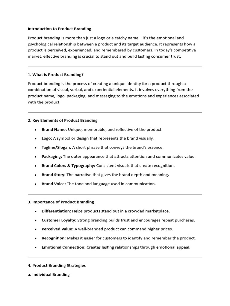 Essentials of Effective Product Branding | PDF | Brand | Human ...
