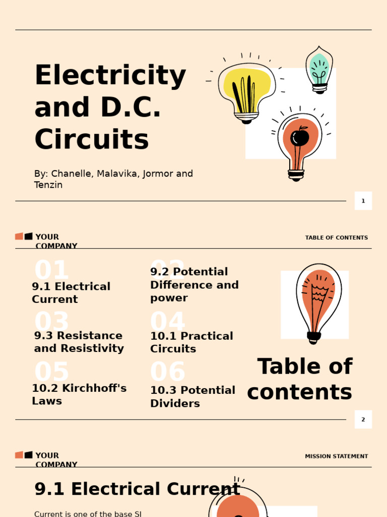 Electricity Physics Powerpoint | PDF | Voltage | Electrical Resistivity And Conductivity