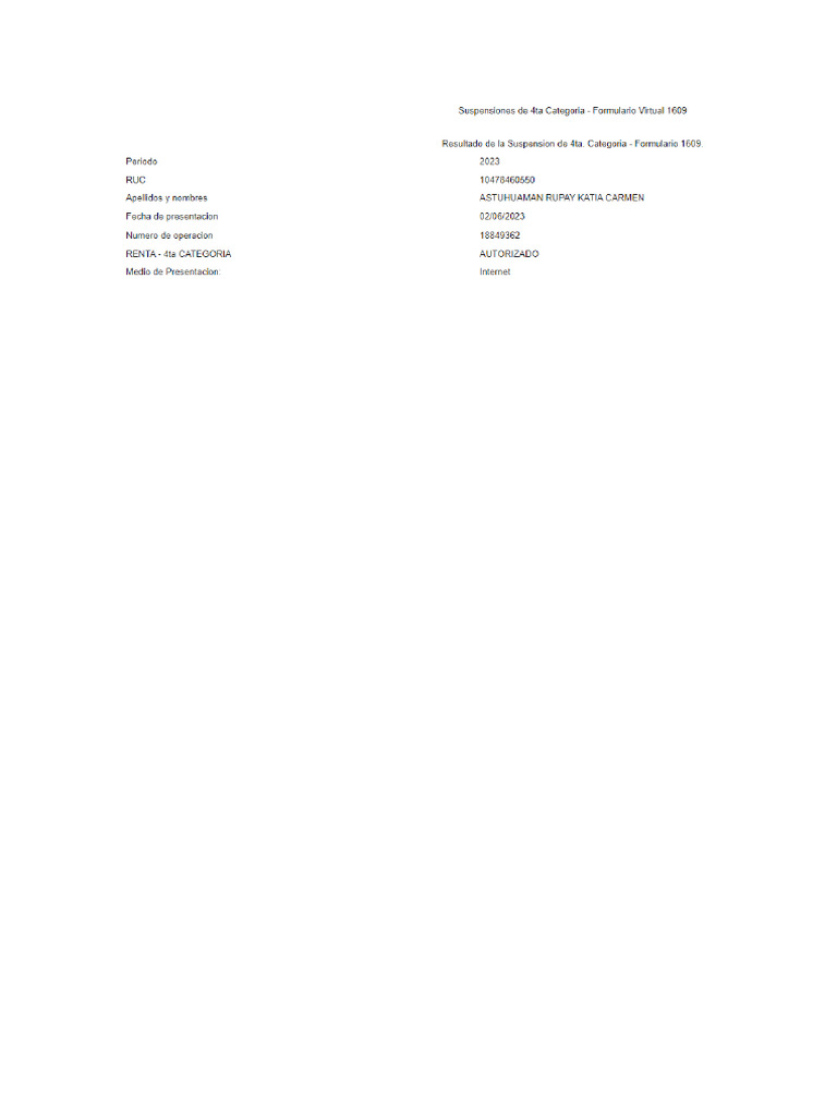 Suspensión Rta Cuarta | PDF