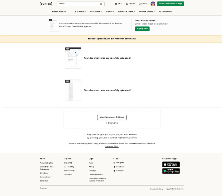 Upload a Document _ Scribd | PDF | Scribd | Online Services