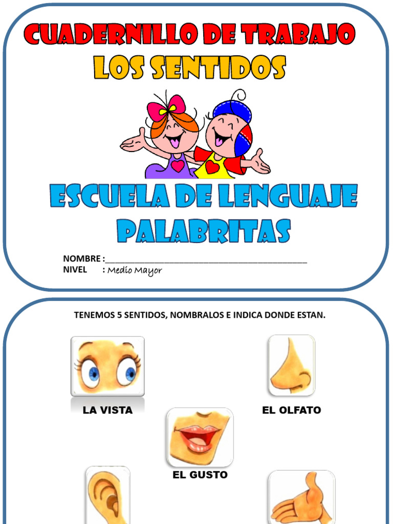 Cuadernillo de Tareas en Casa Los Sentidos | PDF | Gusto | Sentidos