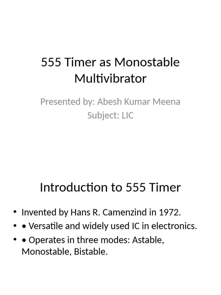 555_Timer_Monostable_Abesh | PDF