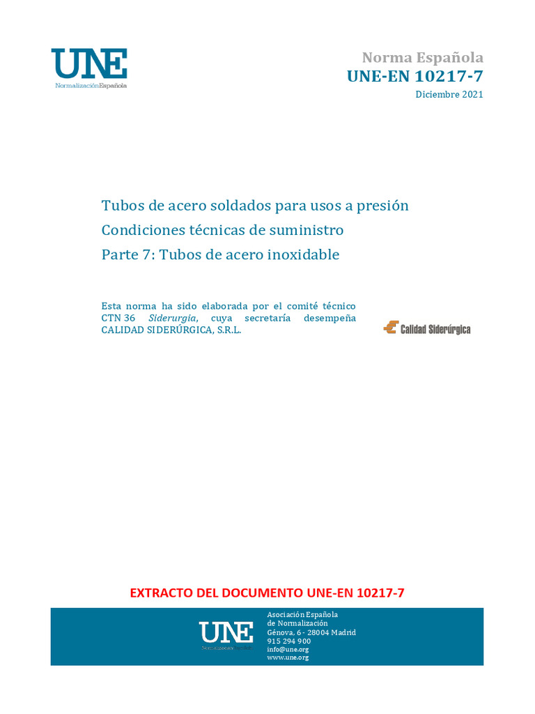 (Ex) Une en - 10217 7 2021 | PDF | Acero | Sector secundario de la economía