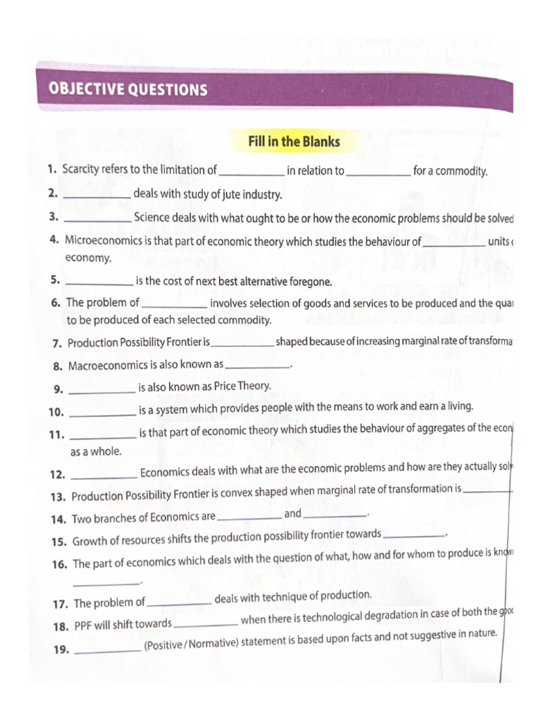 Objective Questions | PDF